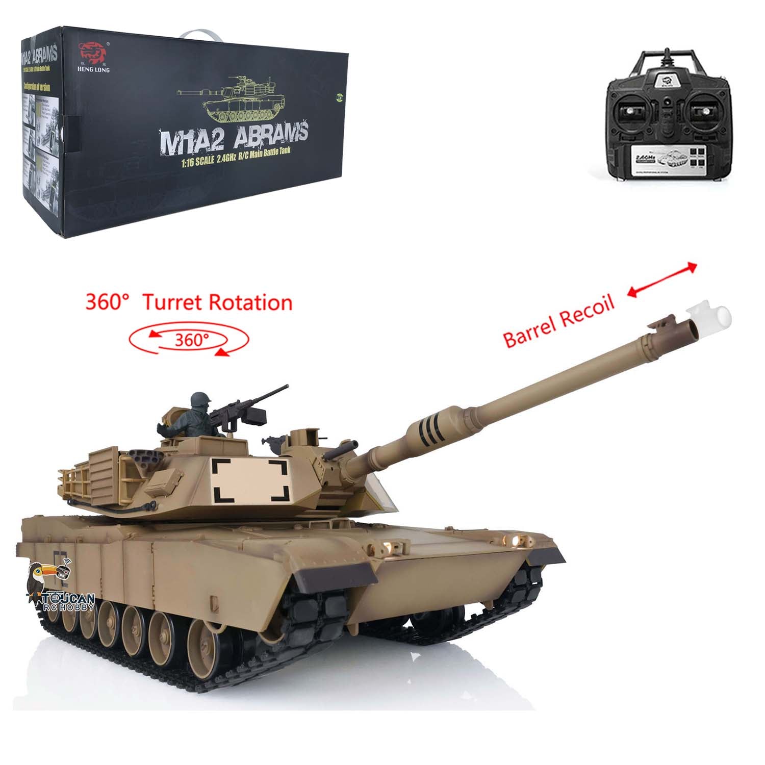 3918 USA Abrams M1A2 – Henglong Tanks